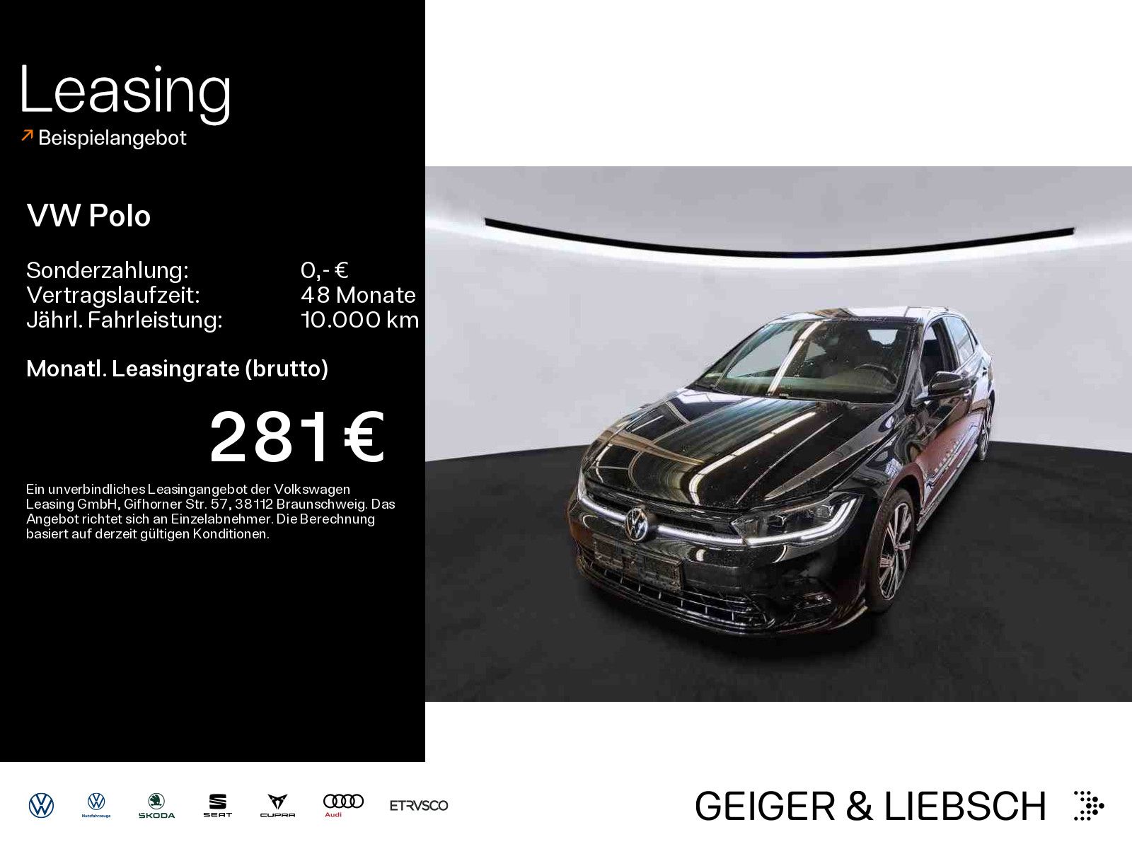 Volkswagen Polo 1.0 TSI DSG R-LINE*NAVI*IQ.LIGHT*PDC*17ZOLL ab 281,00 ...