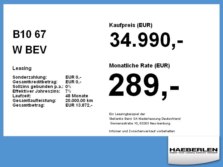 Leapmotor B10 67 W BEV Design Pro Max *Spotify+360Kamera* ab 289,00 ...