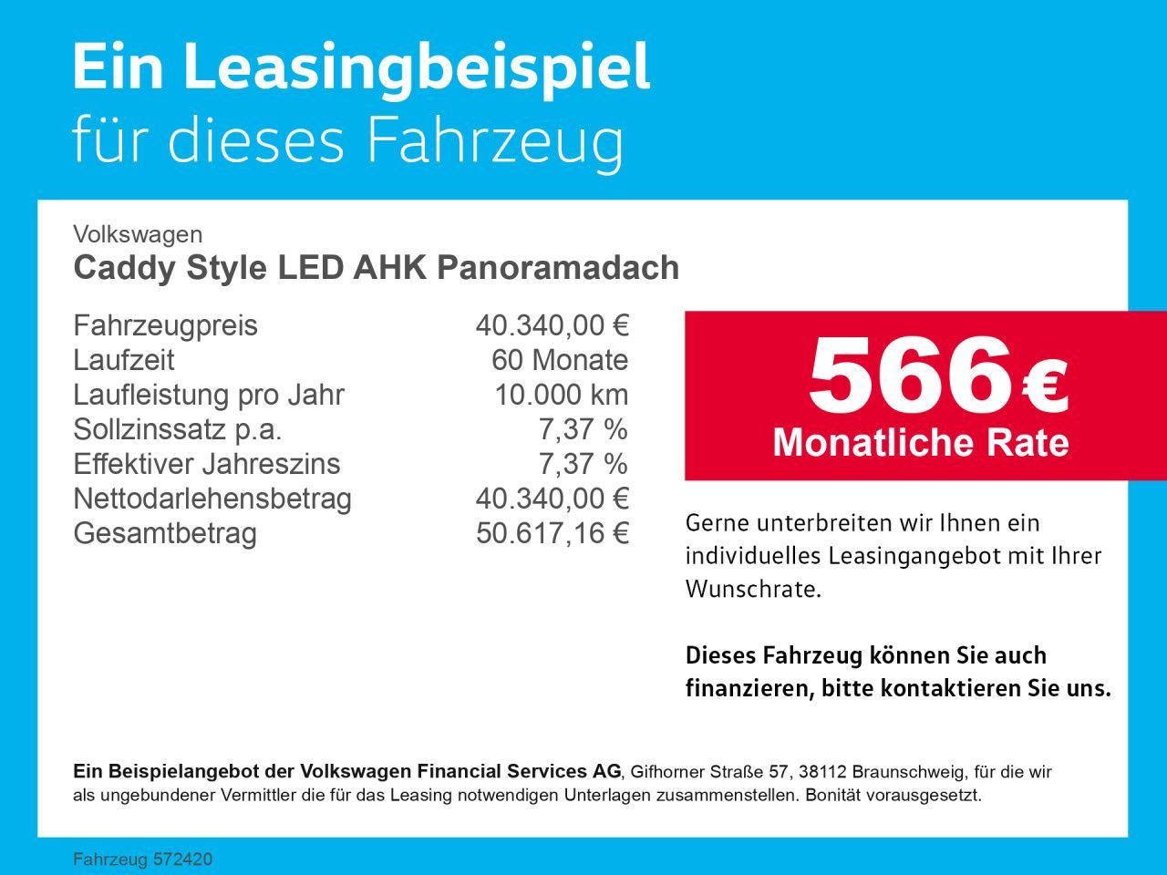 Volkswagen Caddy Style LED AHK Panoramadach Bluetooth Navi ab 566,00 ...